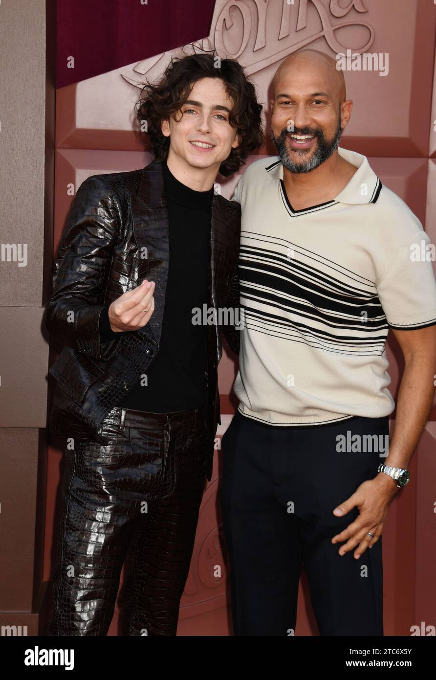 Los Angeles, California, USA. 10th Dec, 2023. (L-R) Timothée Chalamet and Keegan-Michael Key ...