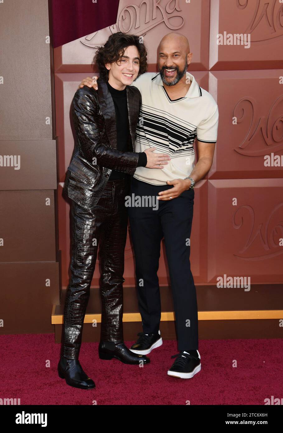 Los Angeles, California, USA. 10th Dec, 2023. (L-R) Timothée Chalamet and Keegan-Michael Key ...