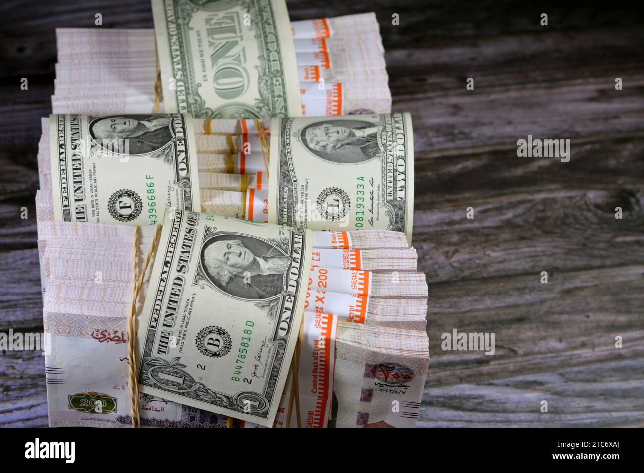 Piles and Stacks of Egypt money thousands of Pounds currency banknotes ...
