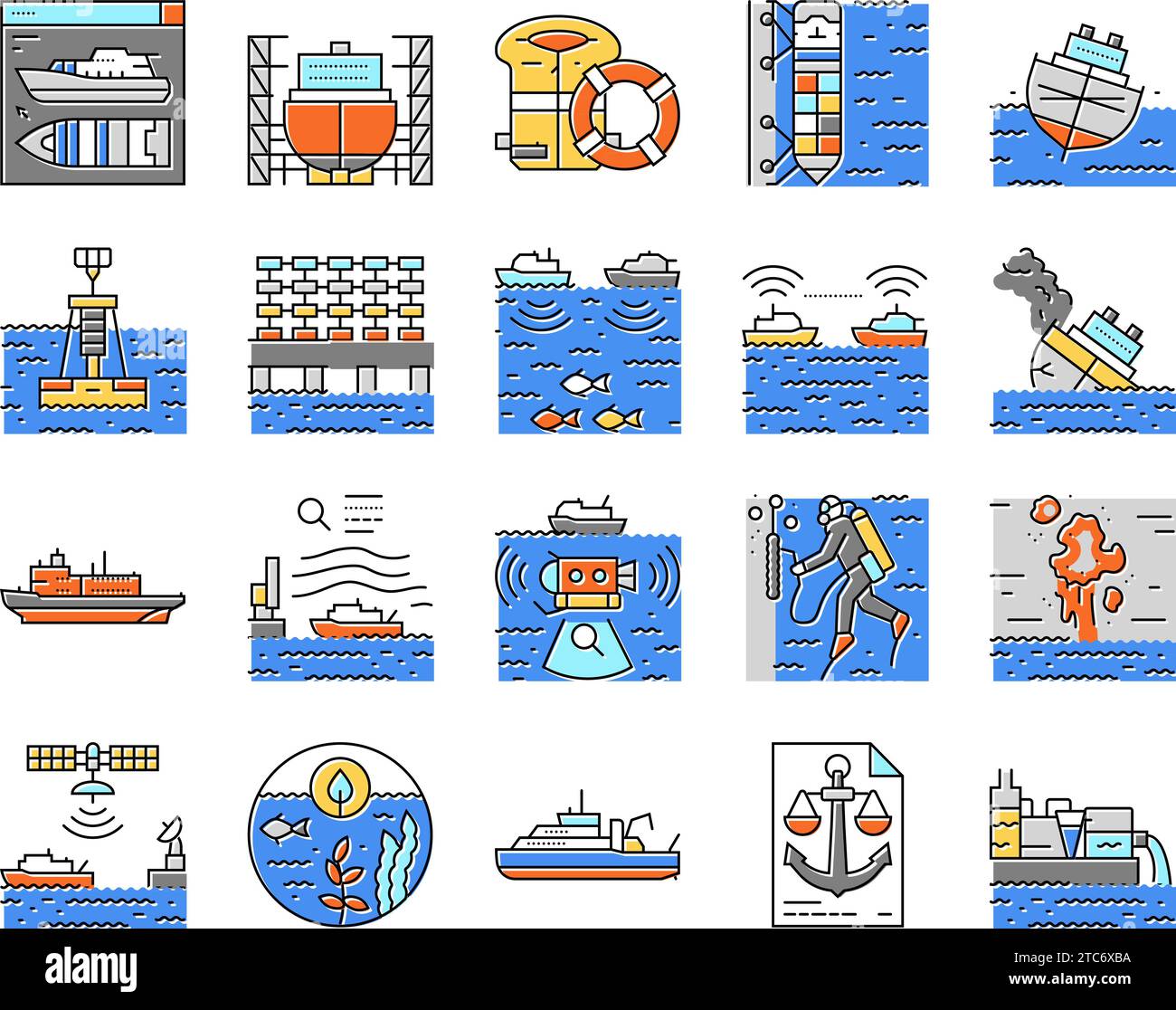 Vessel engine room Stock Vector Images - Alamy