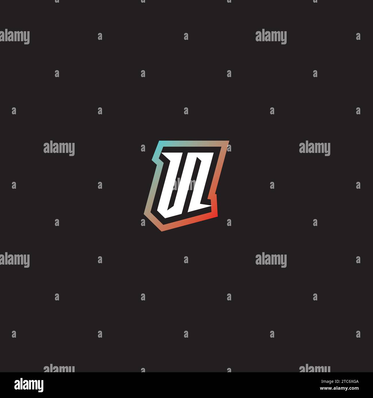 UI letter combination cool logo esport initial and cool color ...