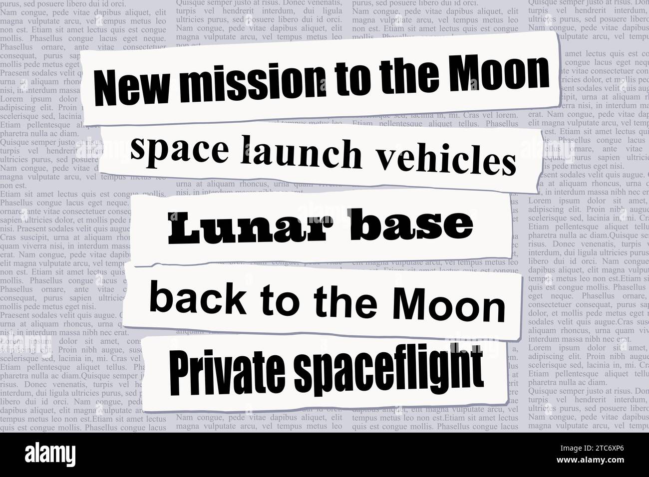 Mission back to the Moon news headlines. Newspaper clippings about ...
