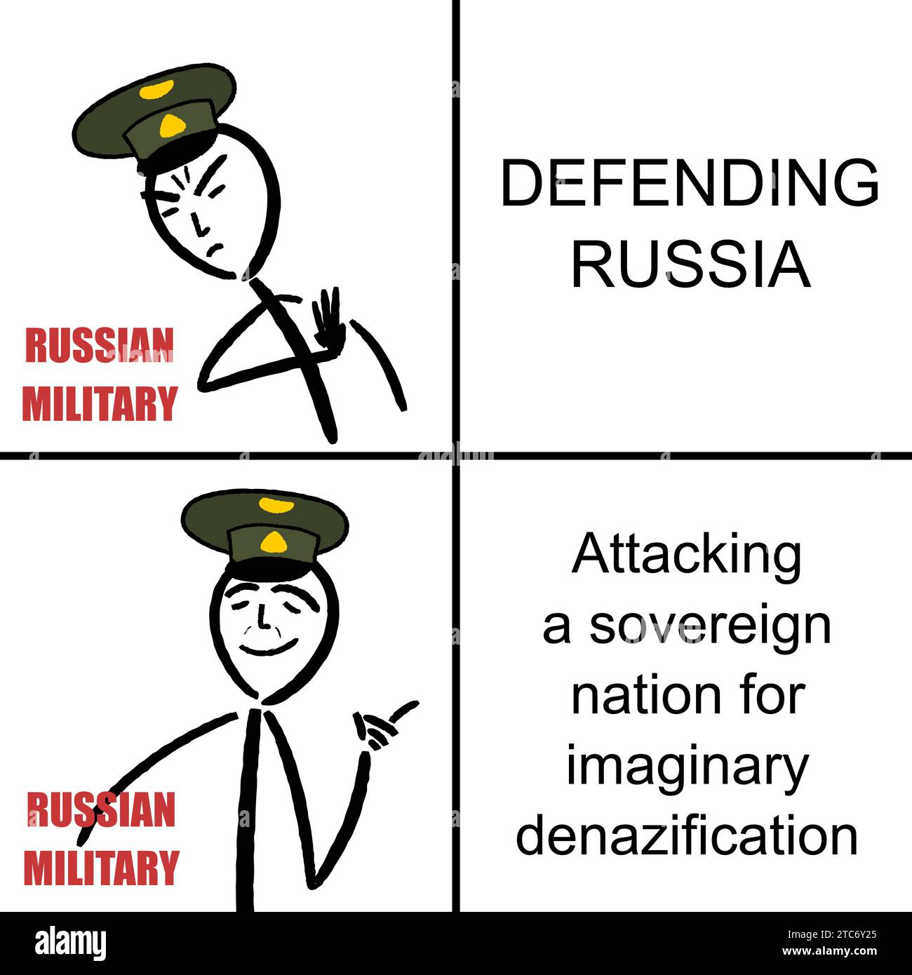 Russian invasion of Ukraine - imaginary denazification. Funny meme for ...
