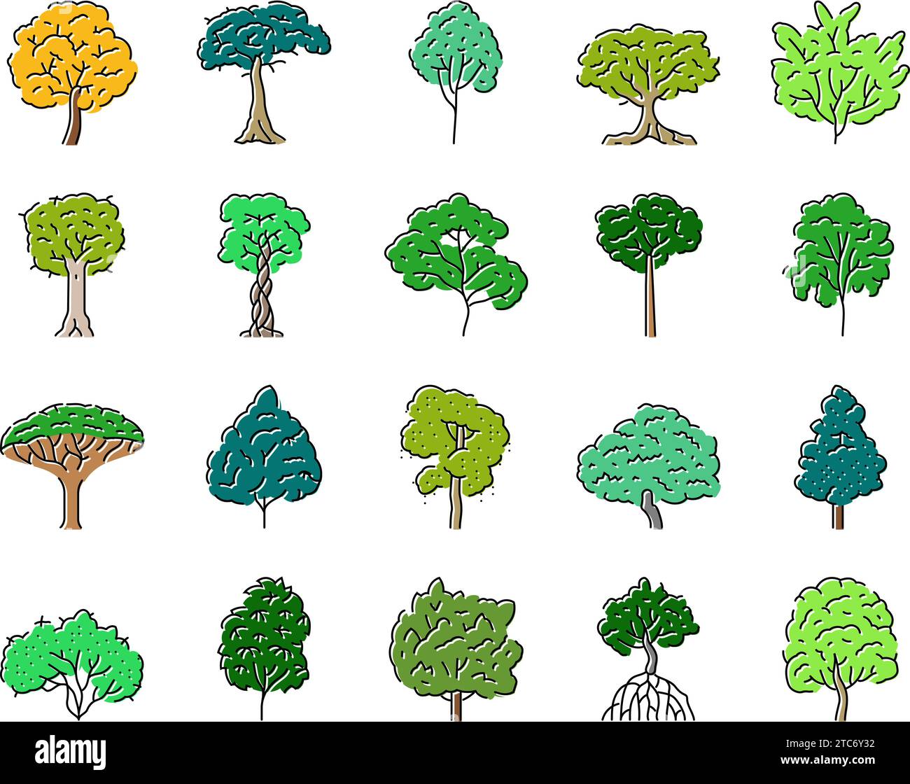 Aerial forest brazil Stock Vector Images - Alamy