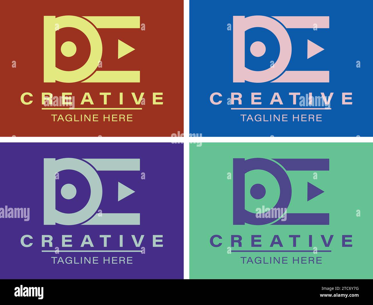 Modern elegant creative DE Logo Design and template vector illustration ...