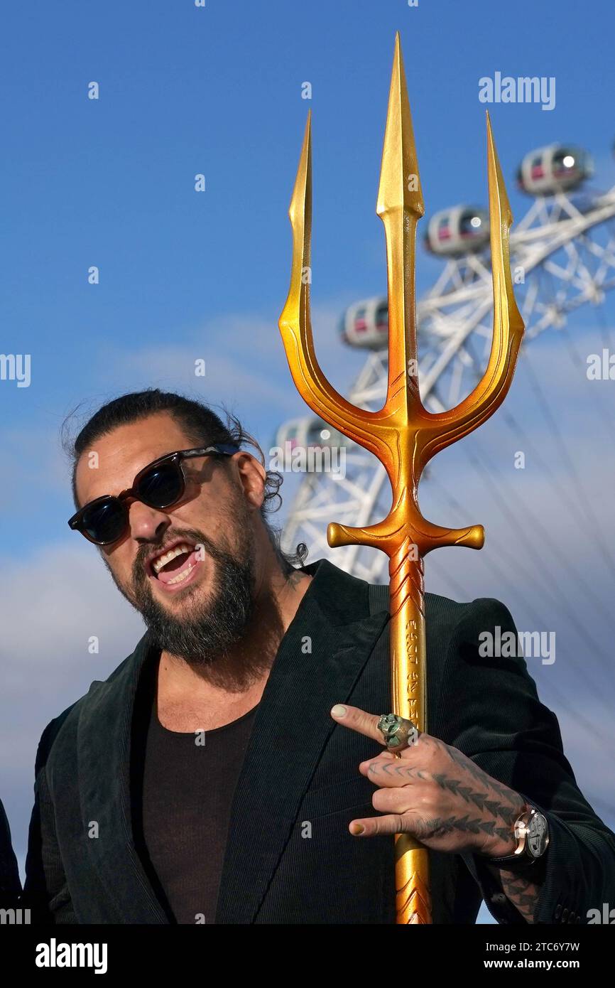 Jason Momoa during a photocall for Aquaman and the Lost Kingdom, at ...