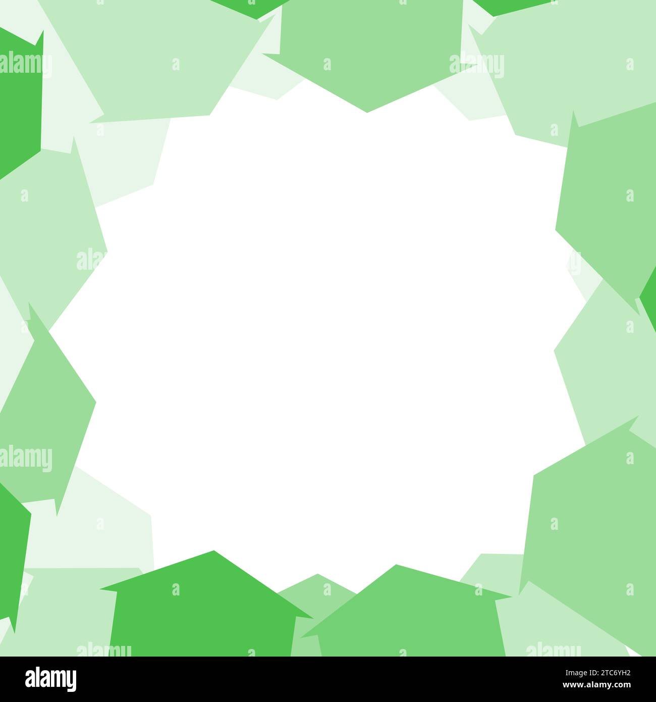 Arrows pointing to the middle. Arrow green border social media template ...