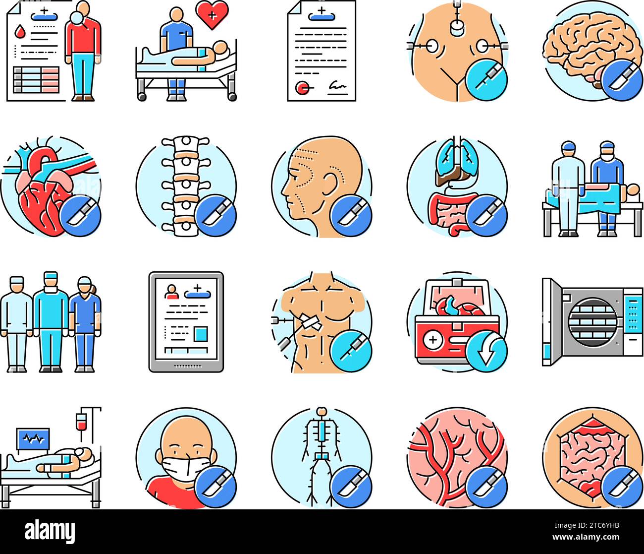 surgeon doctor hospital icons set vector Stock Vector Image & Art - Alamy