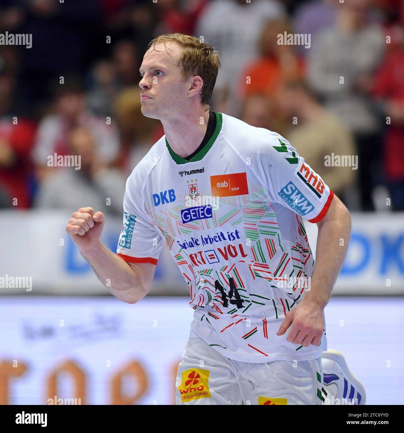 Jubel bei Omar Ingi Magnusson (SC Magdeburg #14) , GER, MT Melsungen - SC Magdeburg, Handball, 1 ...
