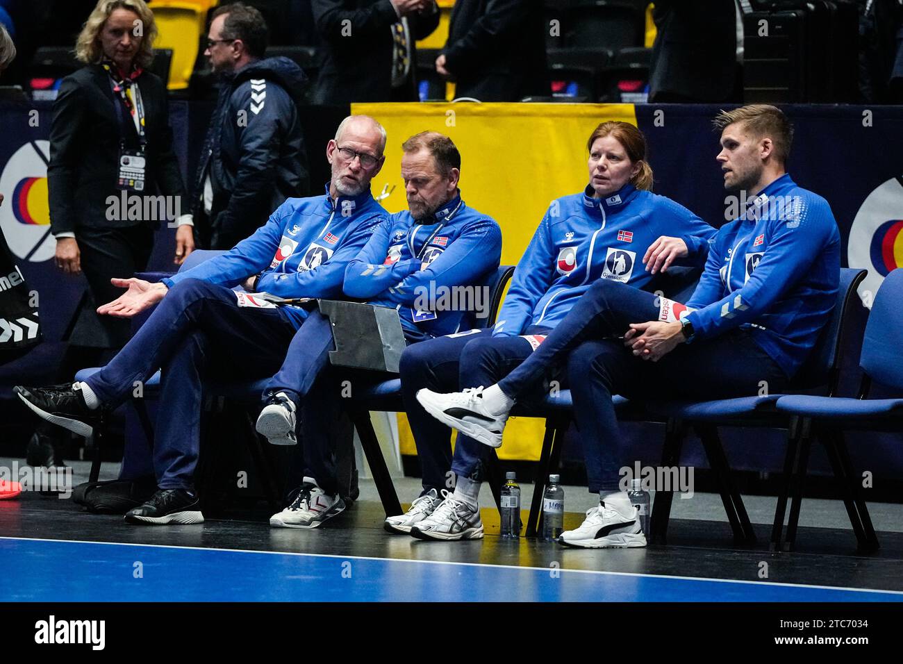 Trondheim 20231210.The coaching team for Norway after the World ...