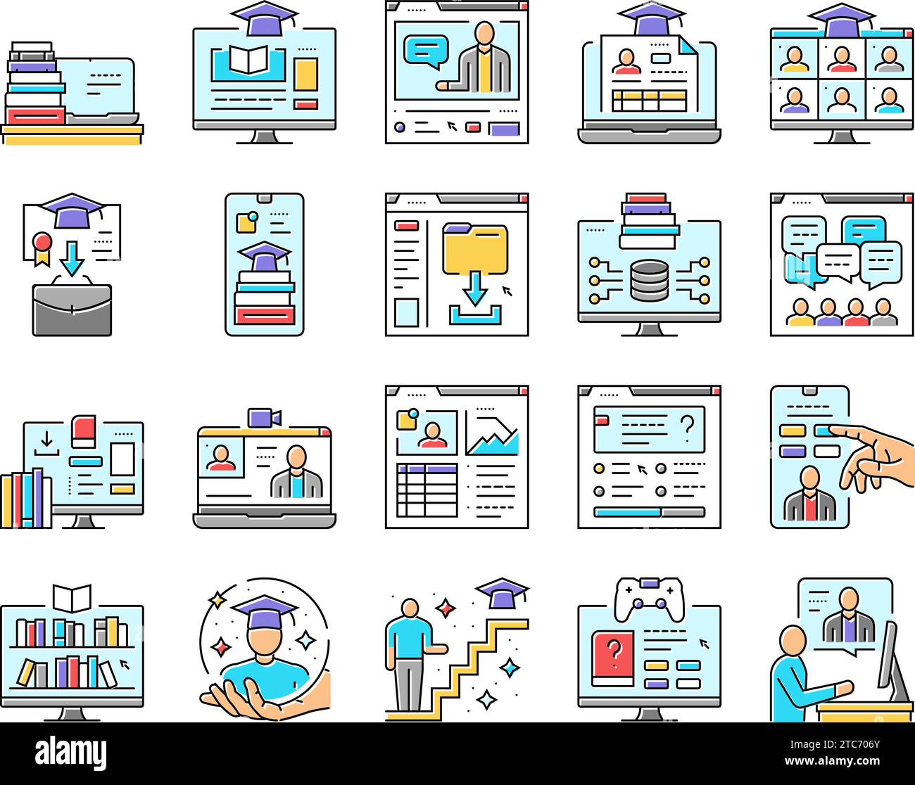 Elearning ethnic Stock Vector Images - Alamy