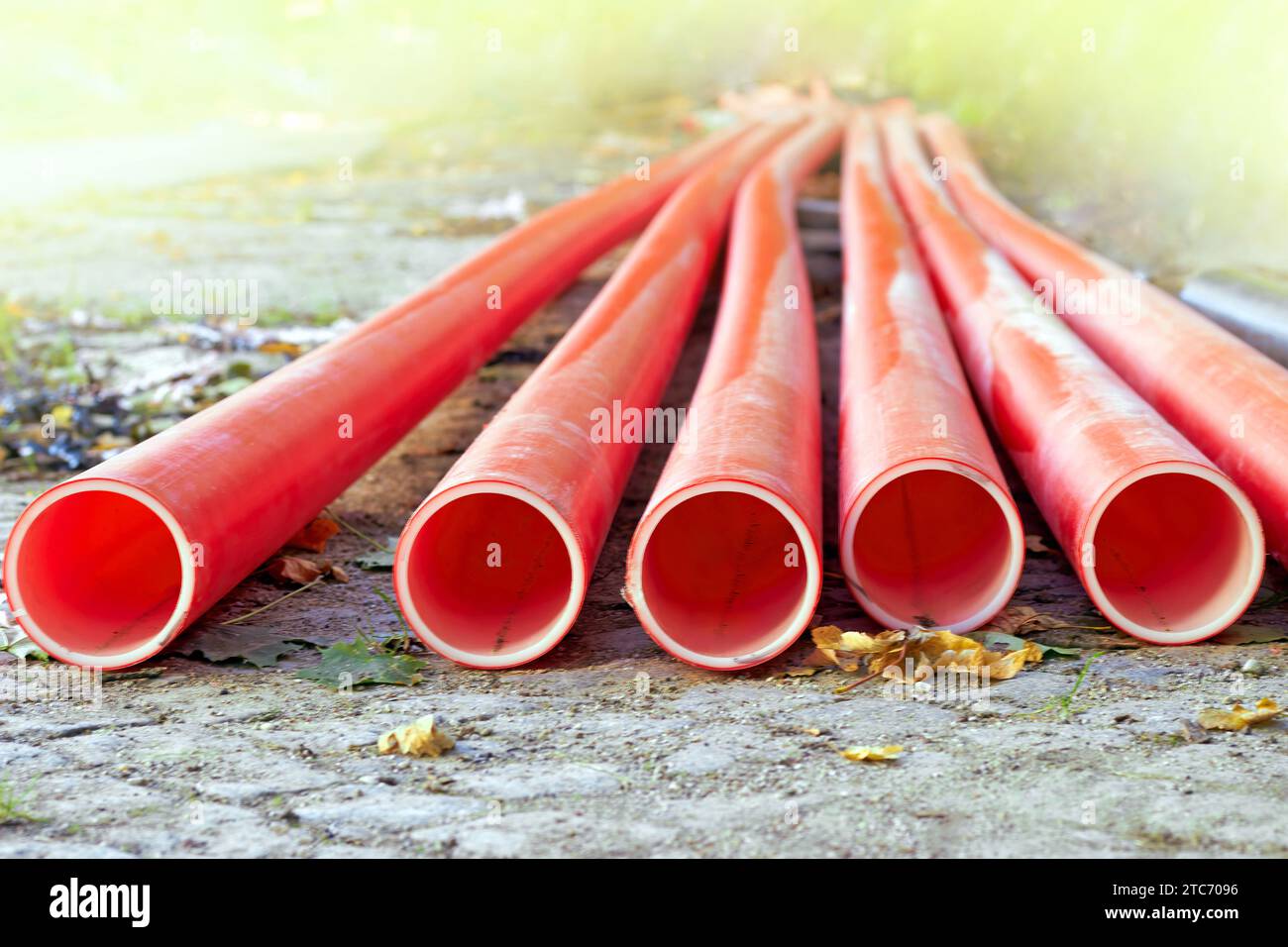 Red plastic tubing hi-res stock photography and images - Alamy
