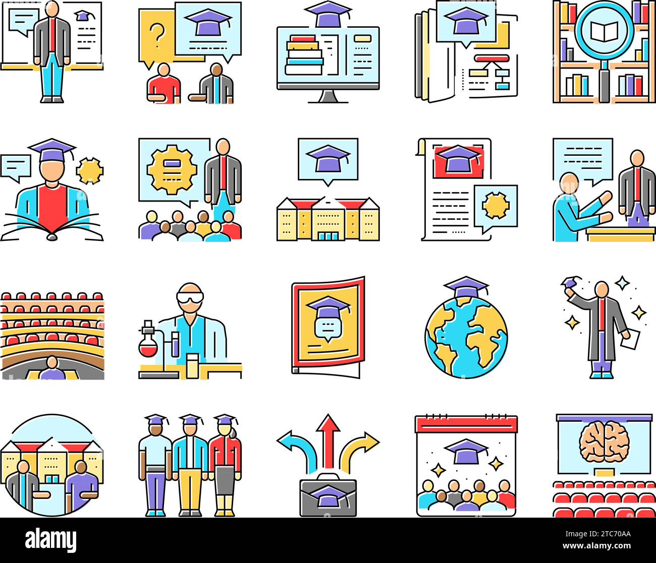 college teacher student class icons set vector Stock Vector Image & Art ... college teacher student class icons set vector Stock Vector Image & Art ...