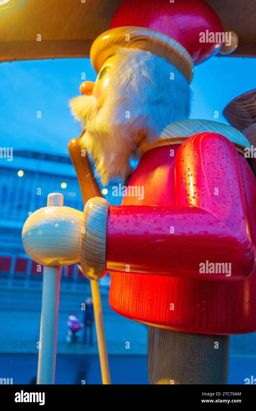 Santa Claus skier wooden figurine ornamental decoration at Dresden s ...