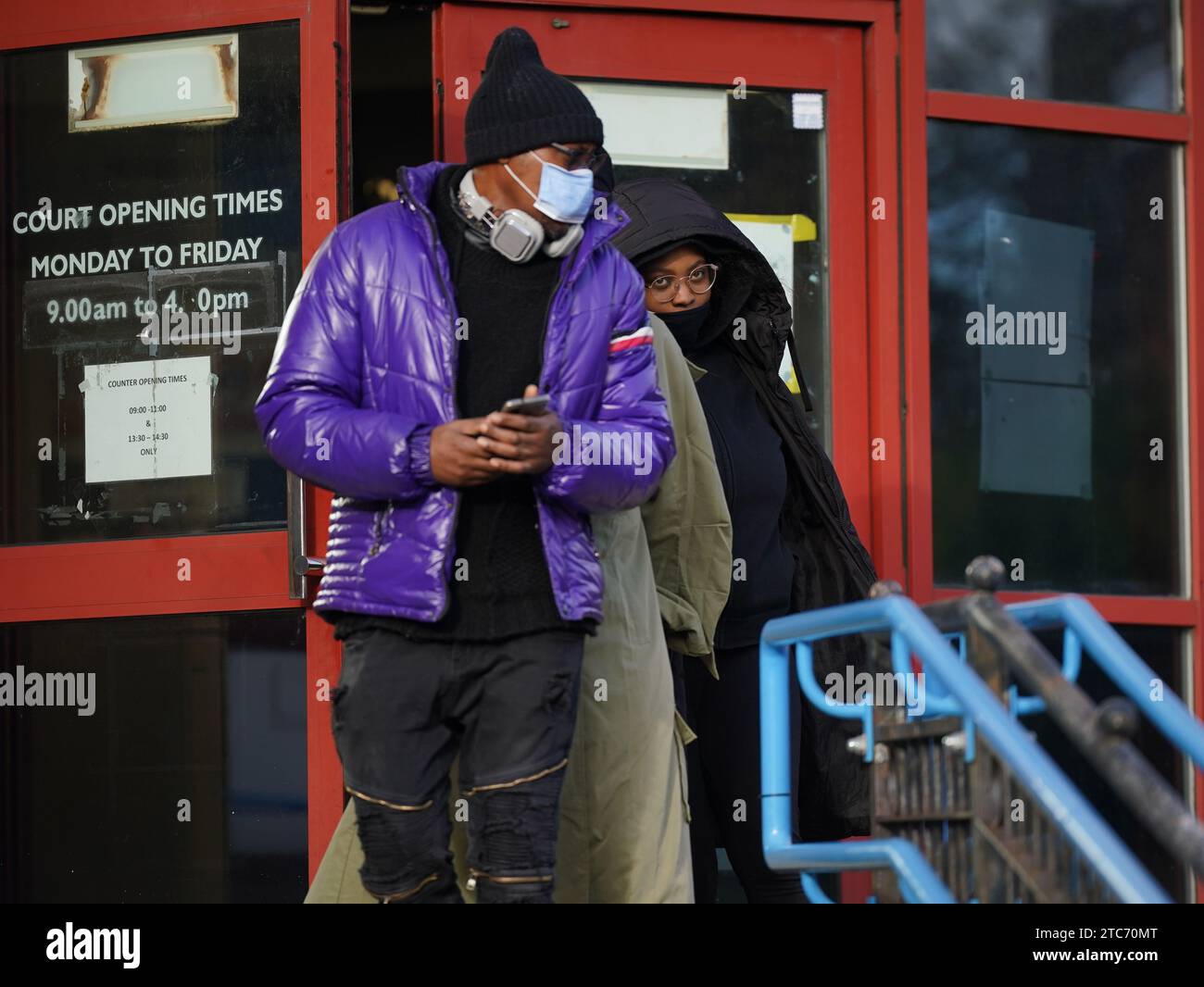 Deveca Rose (right) leaves Bromley Magistrates' Court, south London ...