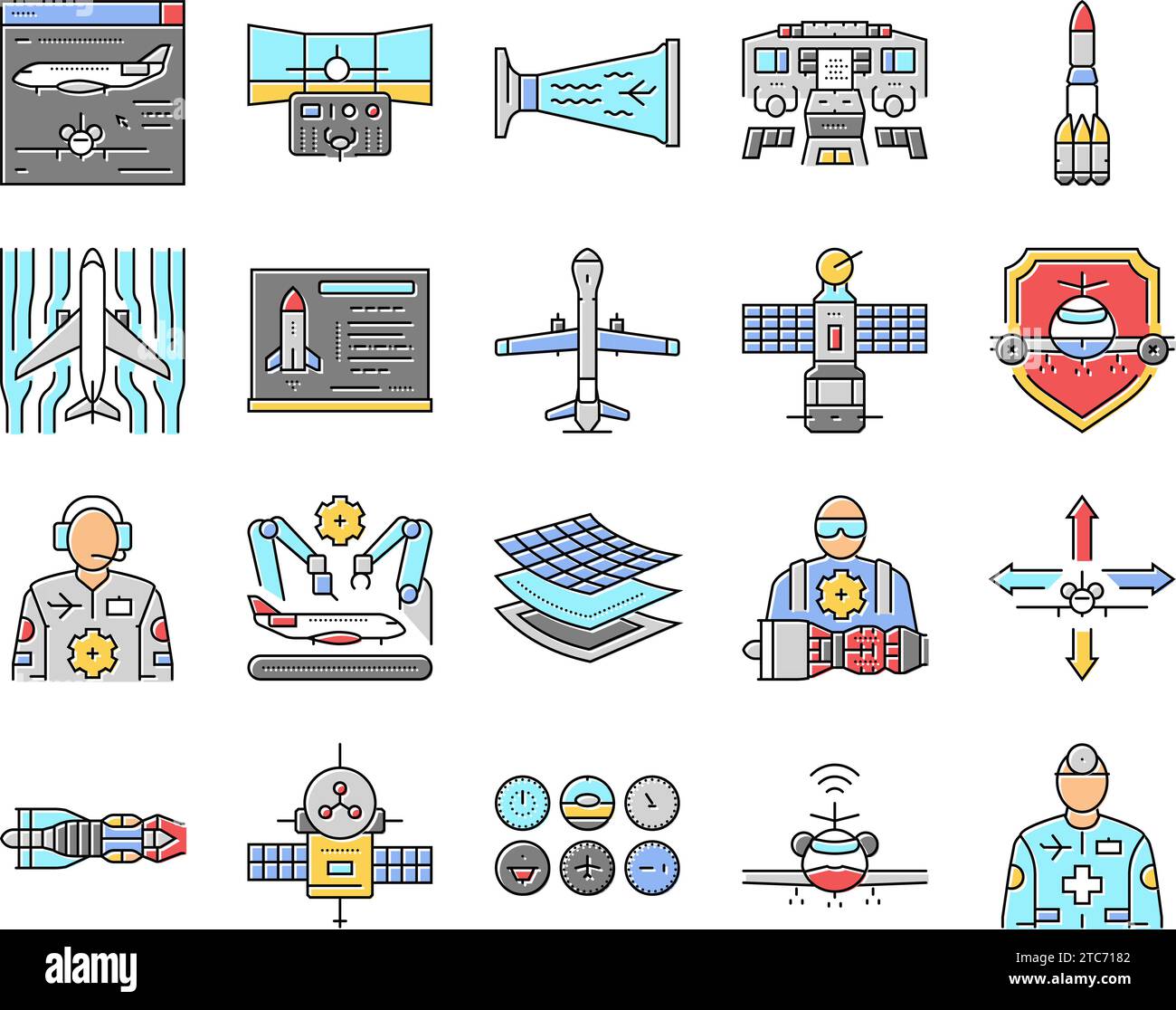 aeronautical engineer aircraft icons set vector Stock Vector Image ... aeronautical engineer aircraft icons set vector Stock Vector Image ...