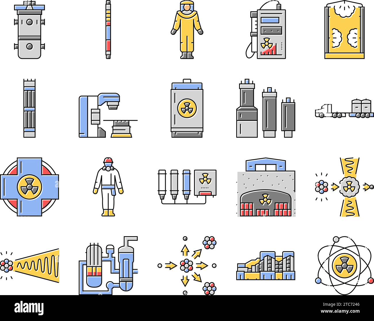 nuclear engineer energy power icons set vector Stock Vector Image & Art ...