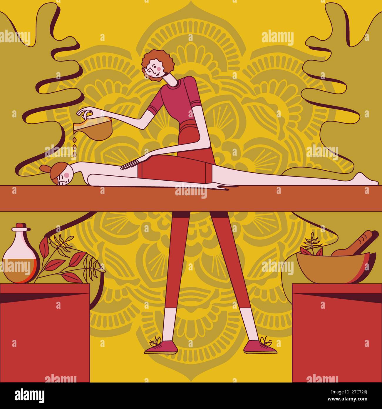 Aromatherapy using oils Stock Vector Images - Alamy