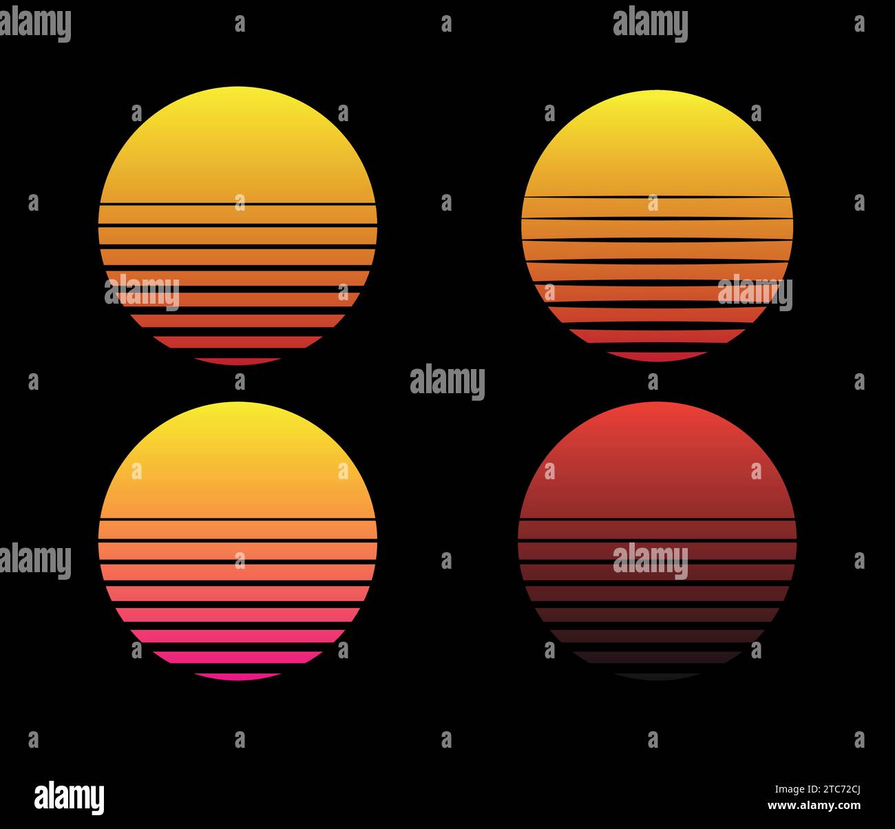 80s retro sunset neon hi-res stock photography and images - Alamy