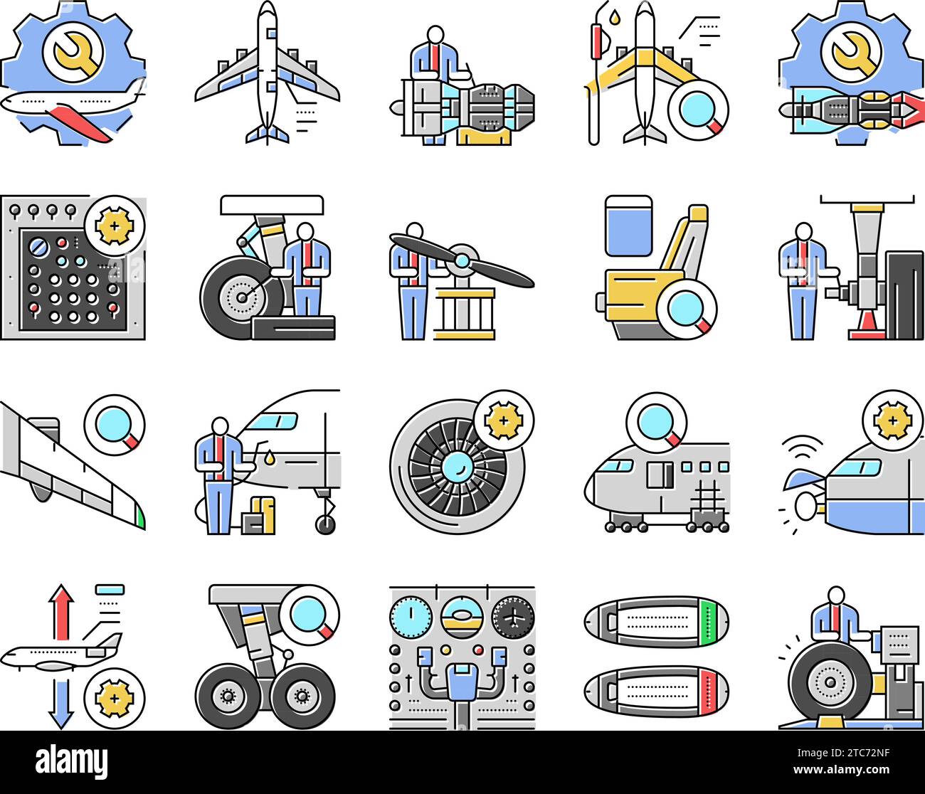 Airline engine mechanic Stock Vector Images - Alamy