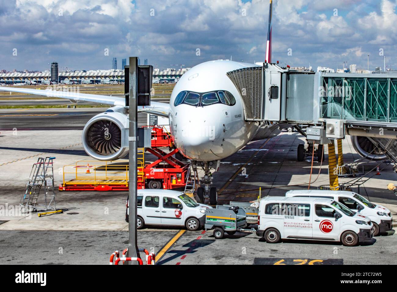 Madrid, Spain; May 31, 2023: Airbus A350-900, which is a new-generation ...