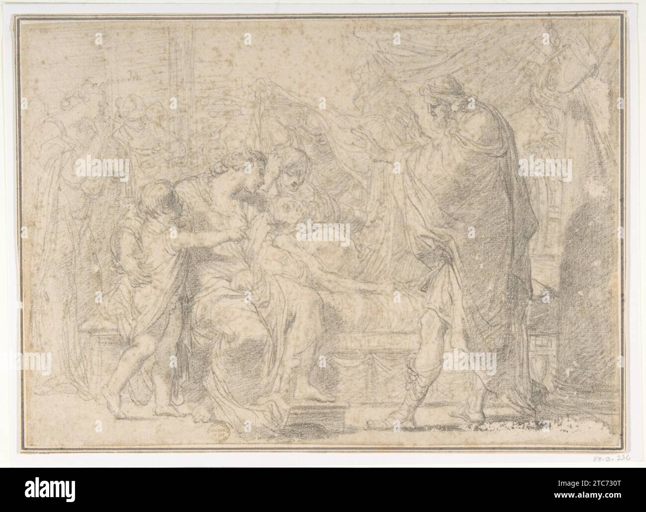 The royal family of troy mourning the death of hector hi-res stock ...