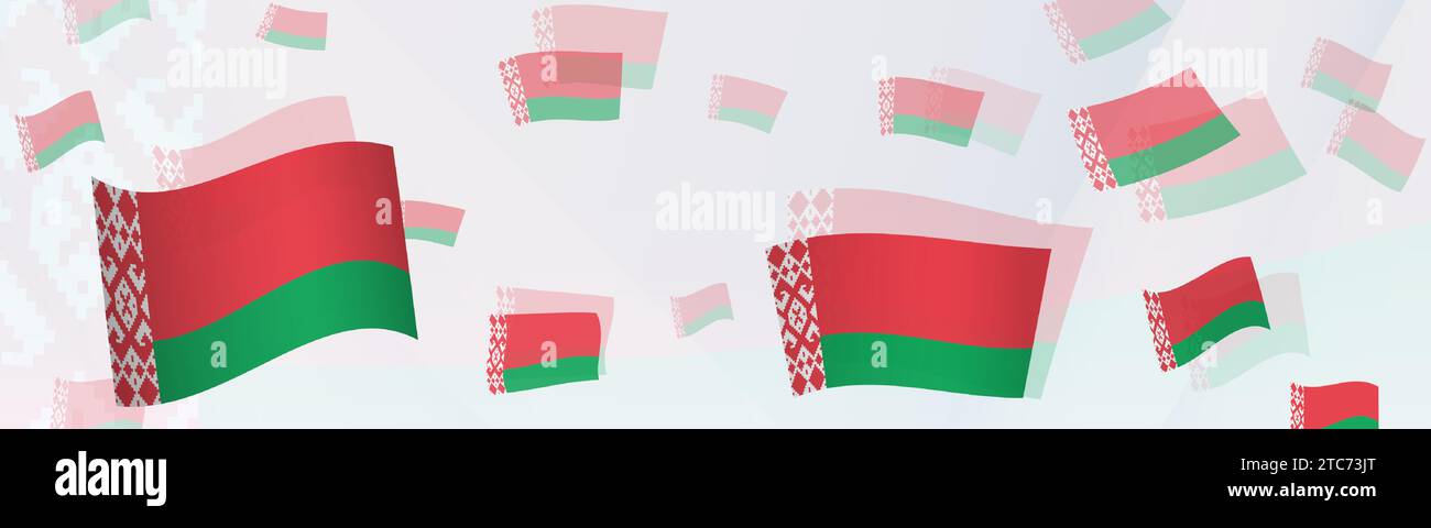 Belarus flag-themed abstract design on a banner. Abstract background ...