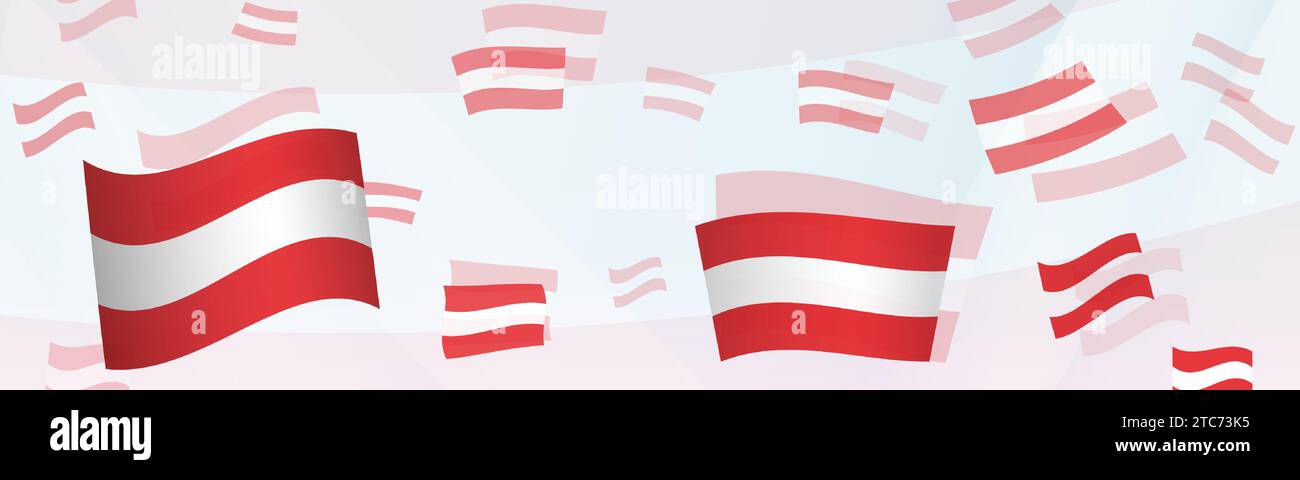 Austria flag-themed abstract design on a banner. Abstract background ...