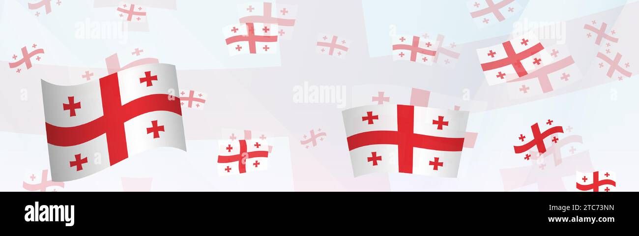 Georgia flag-themed abstract design on a banner. Abstract background ...