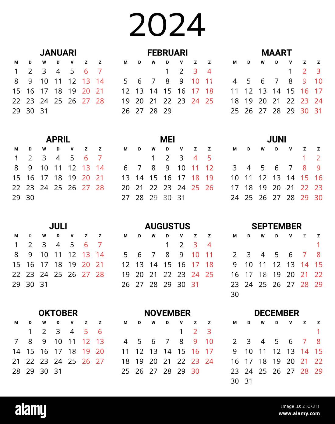 Calendar 2024 editable hi-res stock photography and images - Alamy