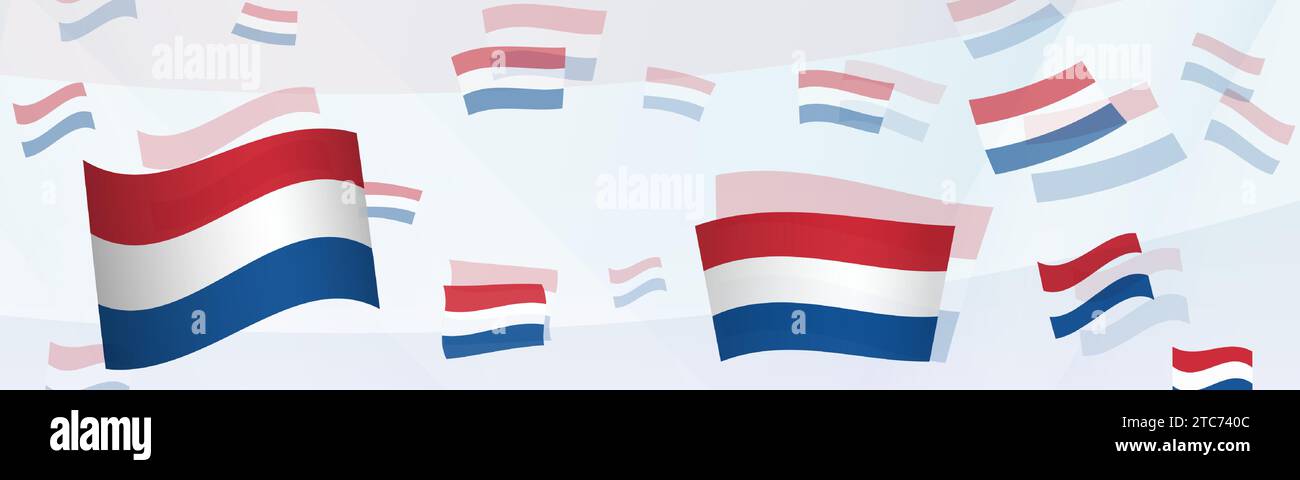 Netherlands flag-themed abstract design on a banner. Abstract ...