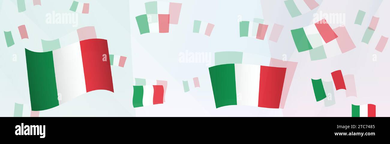 Italy flag-themed abstract design on a banner. Abstract background ...