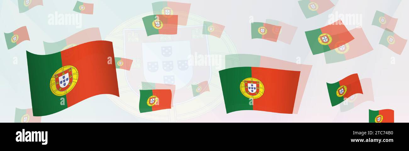 Portugal flag-themed abstract design on a banner. Abstract background ...