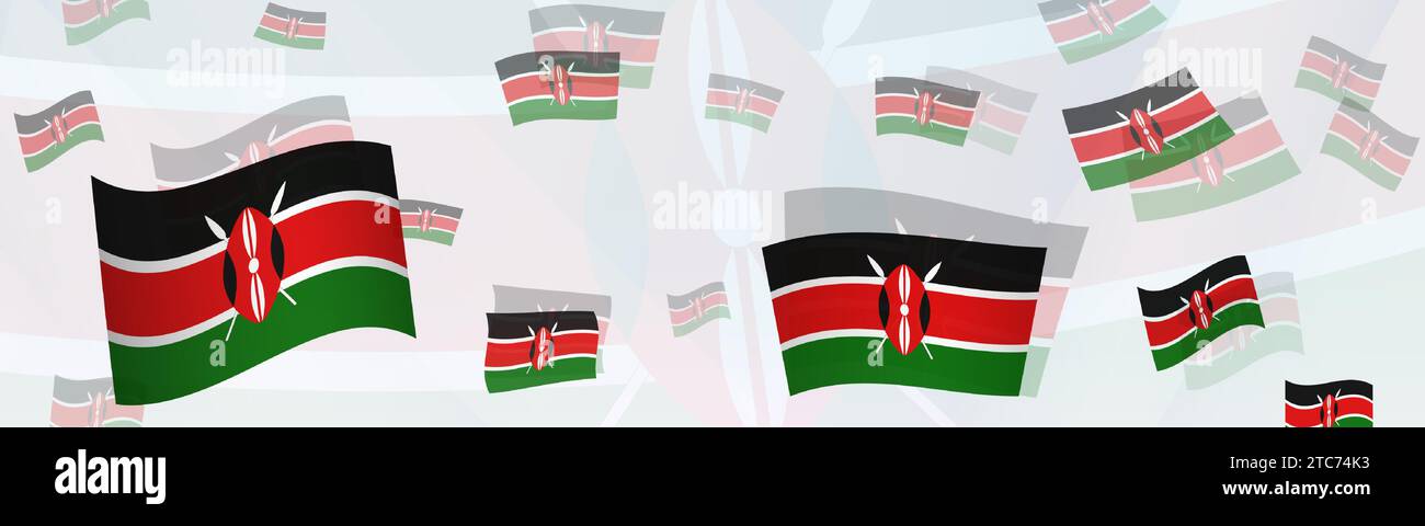 Kenya flag-themed abstract design on a banner. Abstract background ...