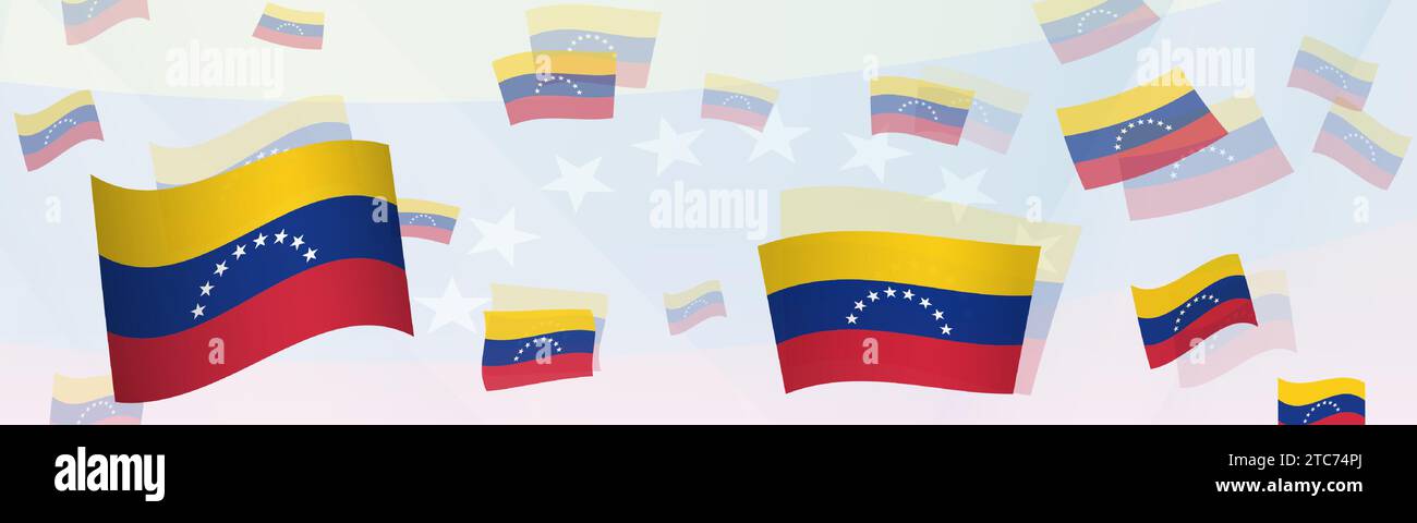 Venezuela flag-themed abstract design on a banner. Abstract background ...