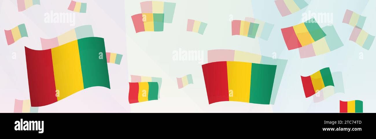 Guinea flag-themed abstract design on a banner. Abstract background ...