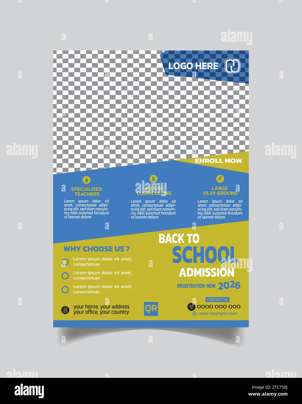Unique education flyer template hi-res stock photography and images - Alamy