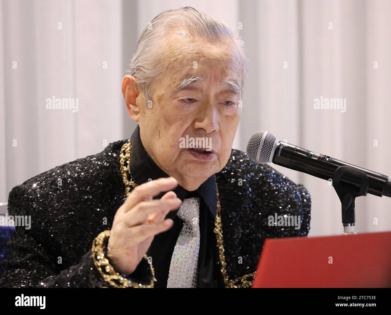 Tokyo, Japan. 11th Dec, 2023. Japanese inventor Yoshiro Nakamatsu ...