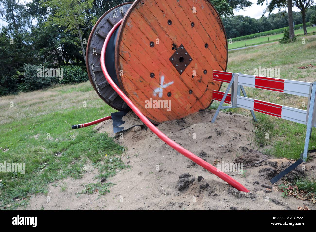 Fiber optic cable for fast and modern internet in the Netherlands Stock ...