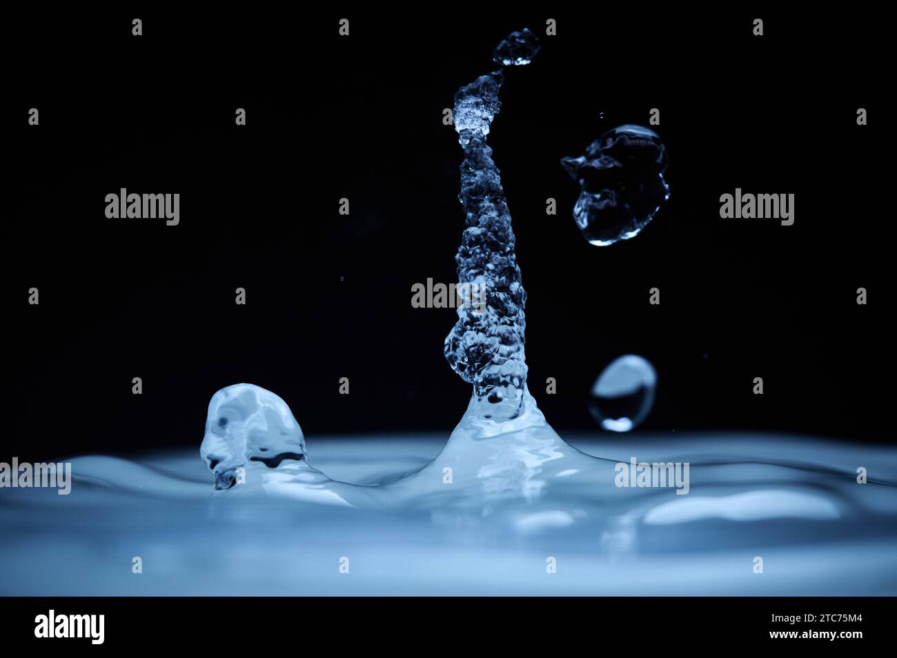 The process of boiling water, a stream of water shooting out of a ...