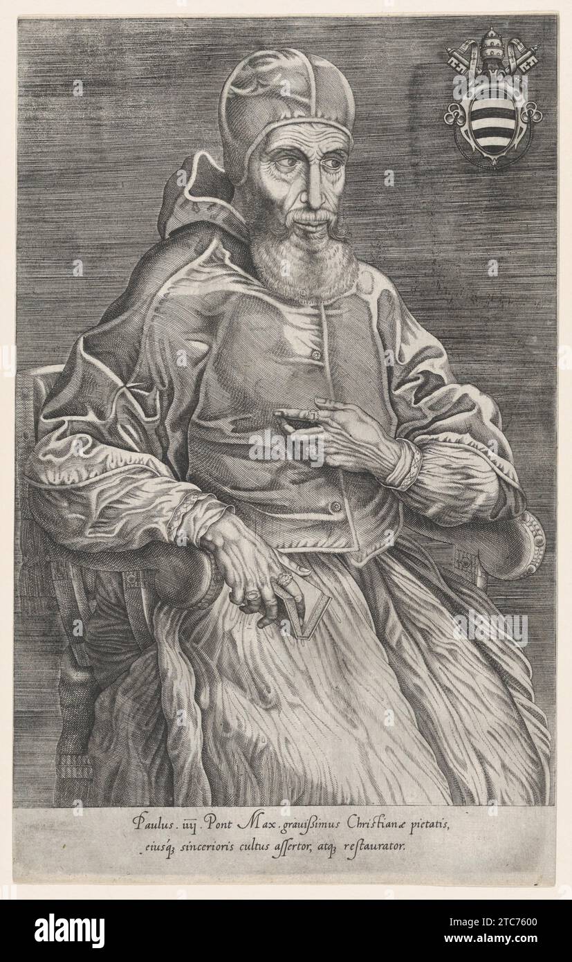 Portrait of Pope Paulus IV 1949 by Nicolas Beatrizet Stock Photo - Alamy