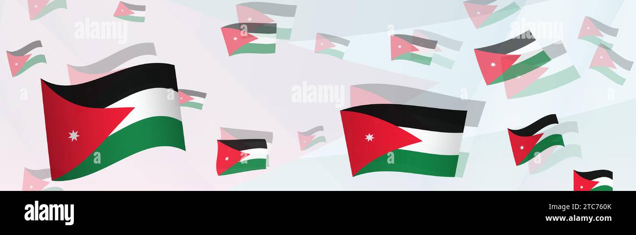 Jordan flag-themed abstract design on a banner. Abstract background ...