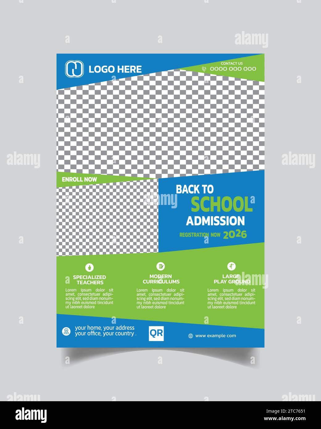 Admission kids flyer template or school admission leaflet a4 hi-res ...