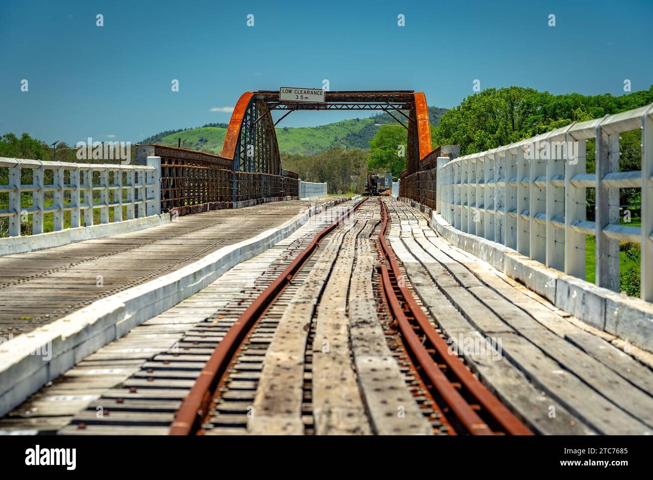 Historical Dickabram Bridge over Mary river built in 1886 Stock Photo ...