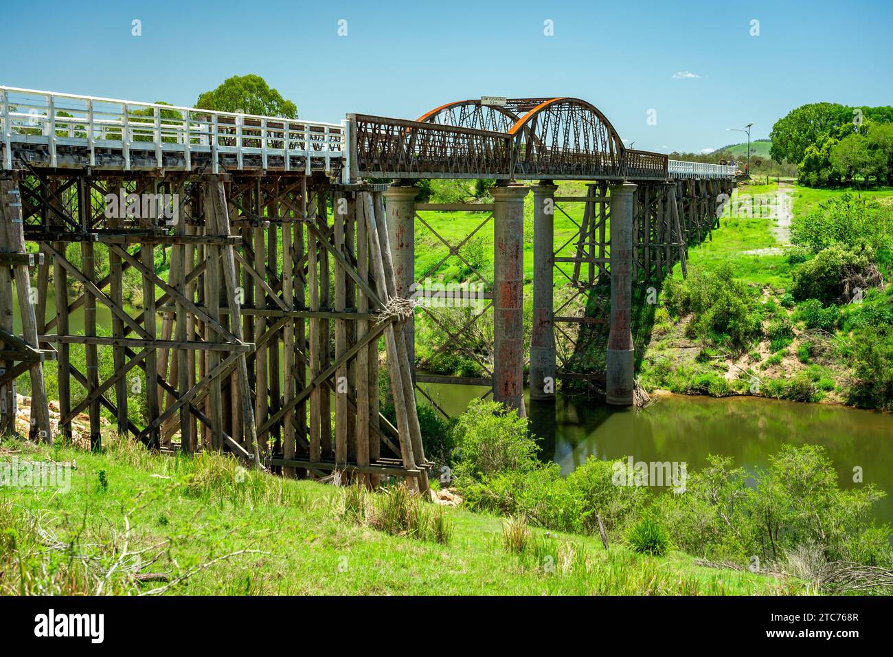 Historical Dickabram Bridge over Mary river built in 1886 Stock Photo ...