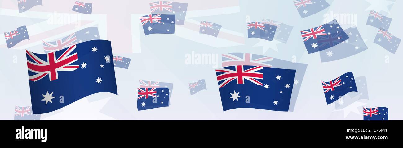 Australia flag-themed abstract design on a banner. Abstract background ...