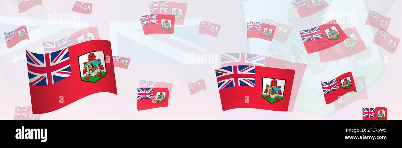 Bermuda flag-themed abstract design on a banner. Abstract background ...