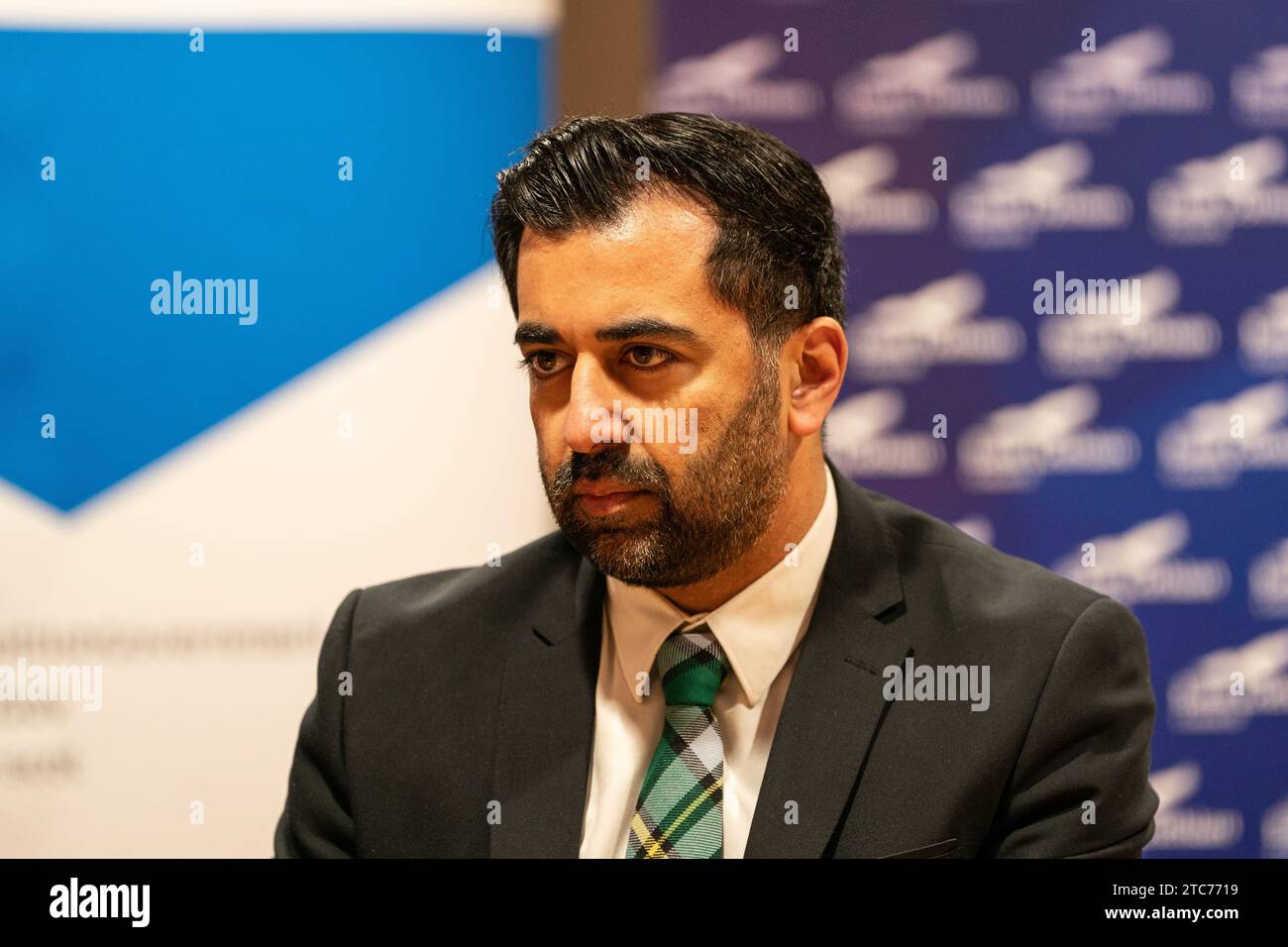 First Minister of Scotland Humza Yousaf at a cabinet meeting at John ...