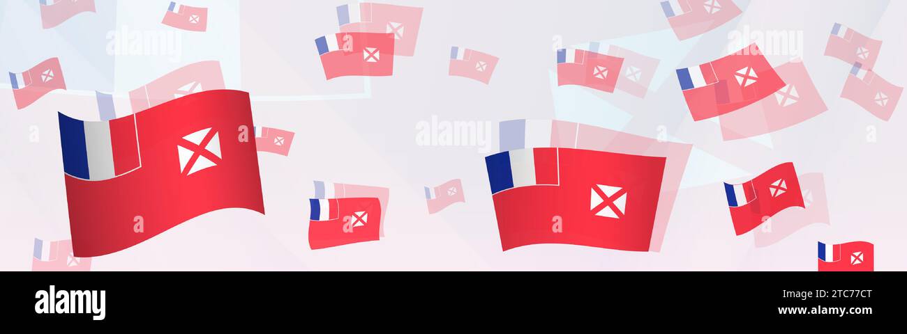 Wallis and Futuna flag-themed abstract design on a banner. Abstract ...