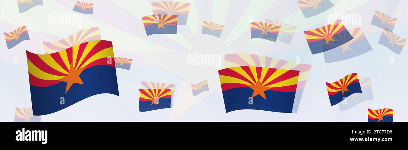 Arizona flag-themed abstract design on a banner. Abstract background ...